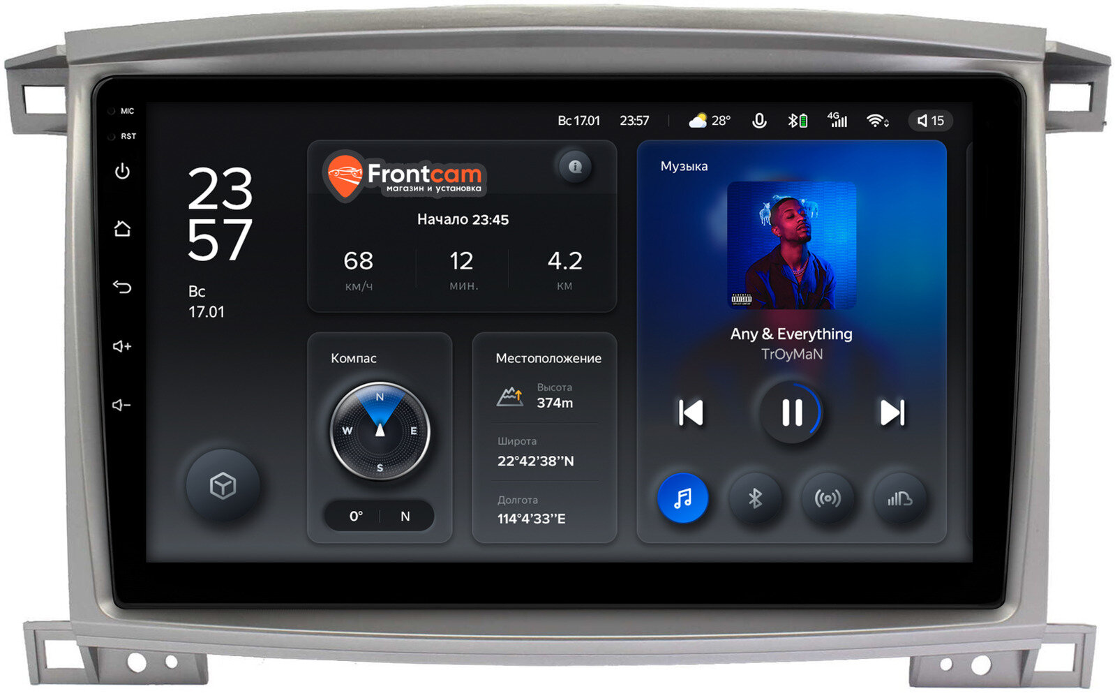 Штатная магнитола Lexus LX 470 2002-2007 (авто с монитором) Teyes X1 WIFI 2/32 10" RM-10-1181 Android 8.1 (DSP, IPS, AHD)