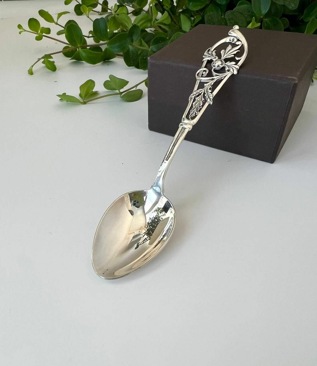 Серебряная ложка чайная Столовое серебро 925 пробы Ложка десертная