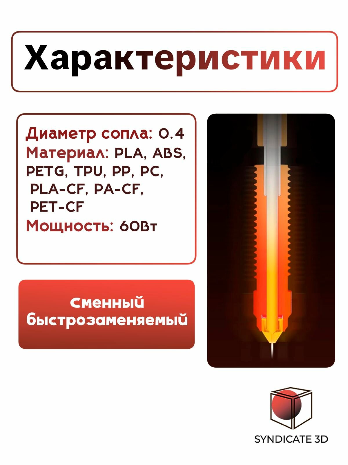 Hotend для Creality K1C/K1 MAX, реплика — фото 1
