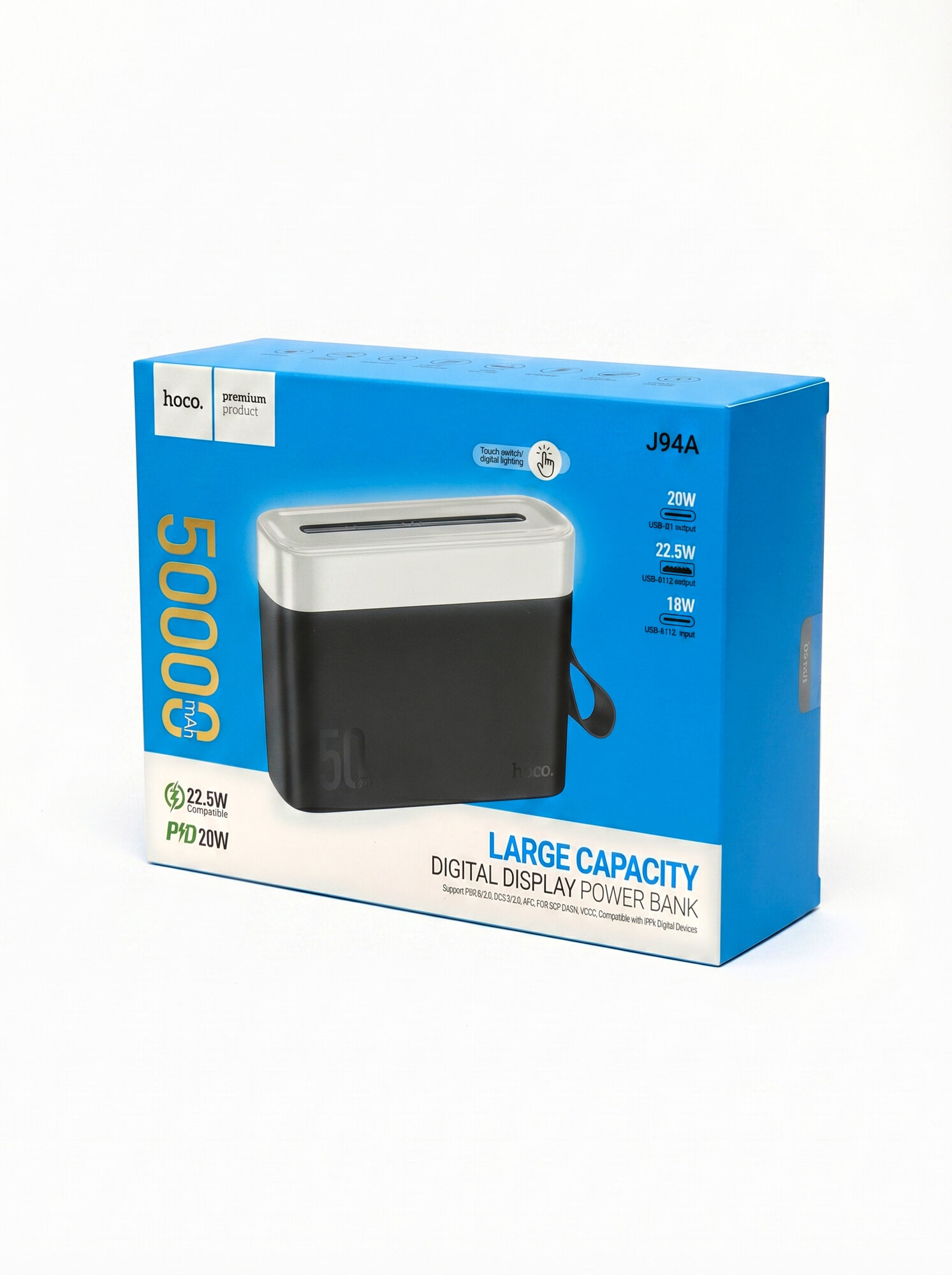 Внешний аккумулятор/Power Bank/Повер банк. Hoco J94A. 50000mAh. Быстрая зарядка.