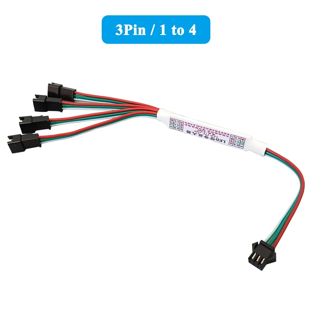 Разветвитель RGB 3PIN 1 to 4 для светодиодной ленты