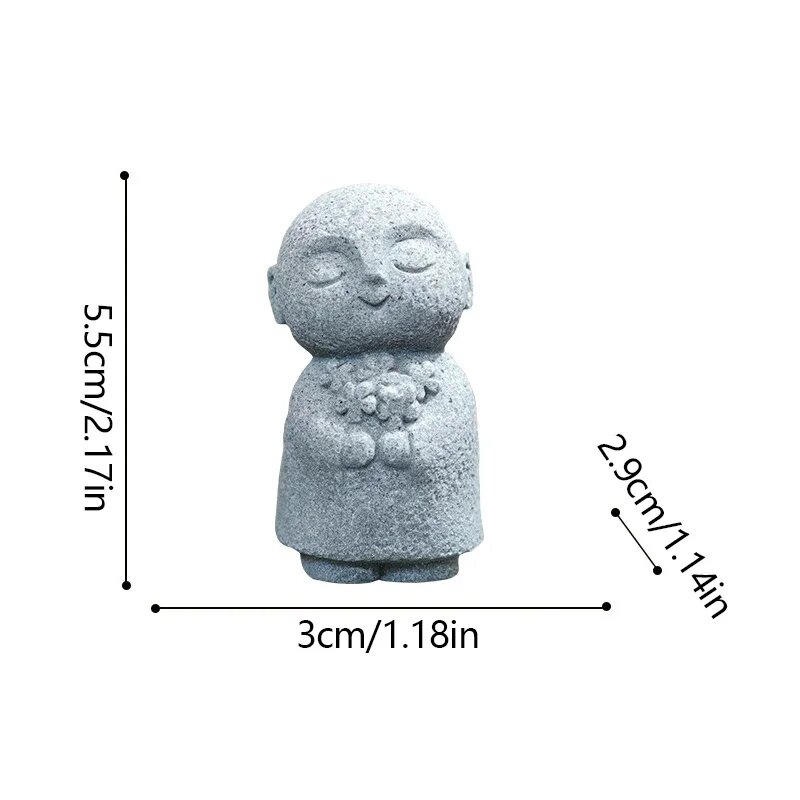 Фигурка Будды из камня, 5.5x3x2.9 см, Цвет: 01