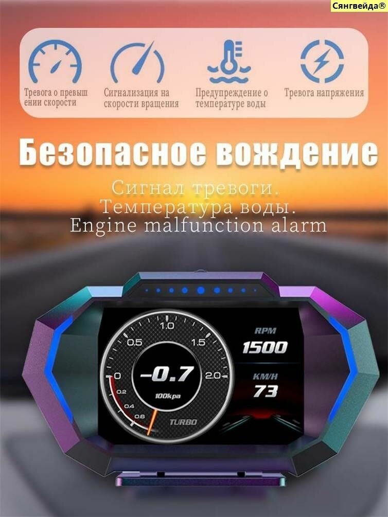 Бортовой компьютер P24 5 Вт для легкового авто — мониторинг работы, простая установка, полезен в дальних поездках