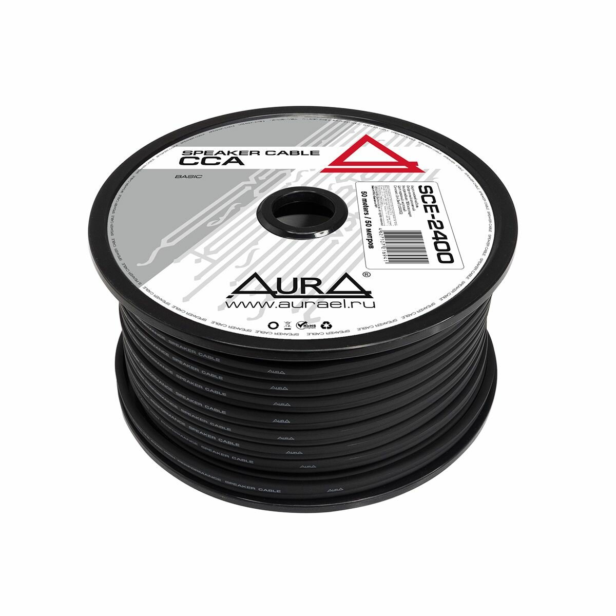 Акустический кабель,2х4мм2 (12AWG) 10 метров, AURA SCE-2400 MkII, кабель для колонок.