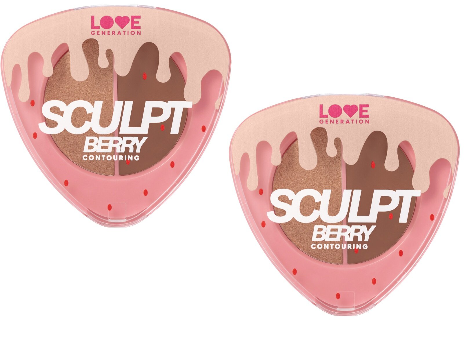 Палетка для контуринга лица Love Generation Contouring Face Palette "SculptBerry" тон 01 2шт