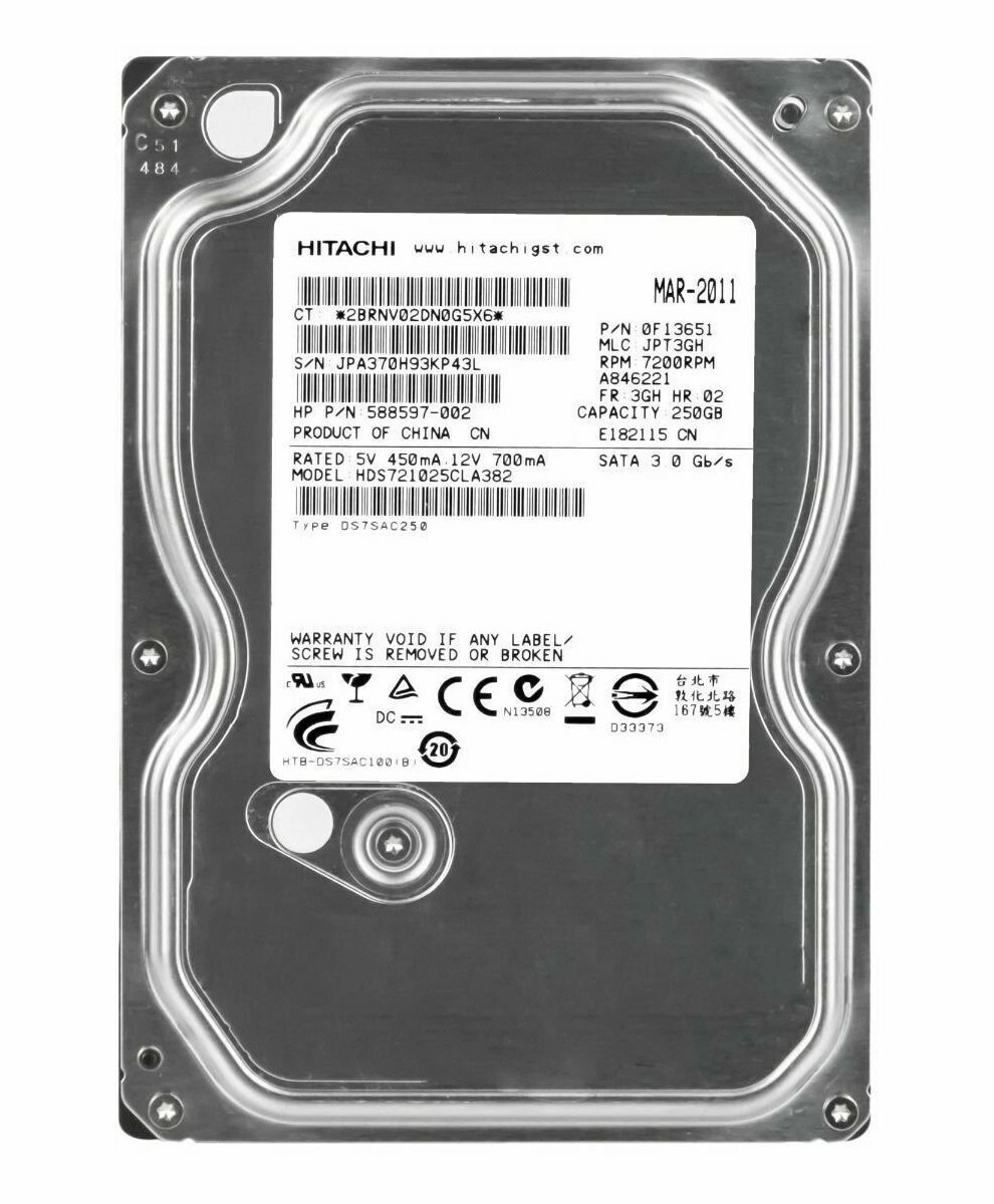 Жесткий диск HP 250Gb 7200 SATAII 3.5" HDD 588597-002