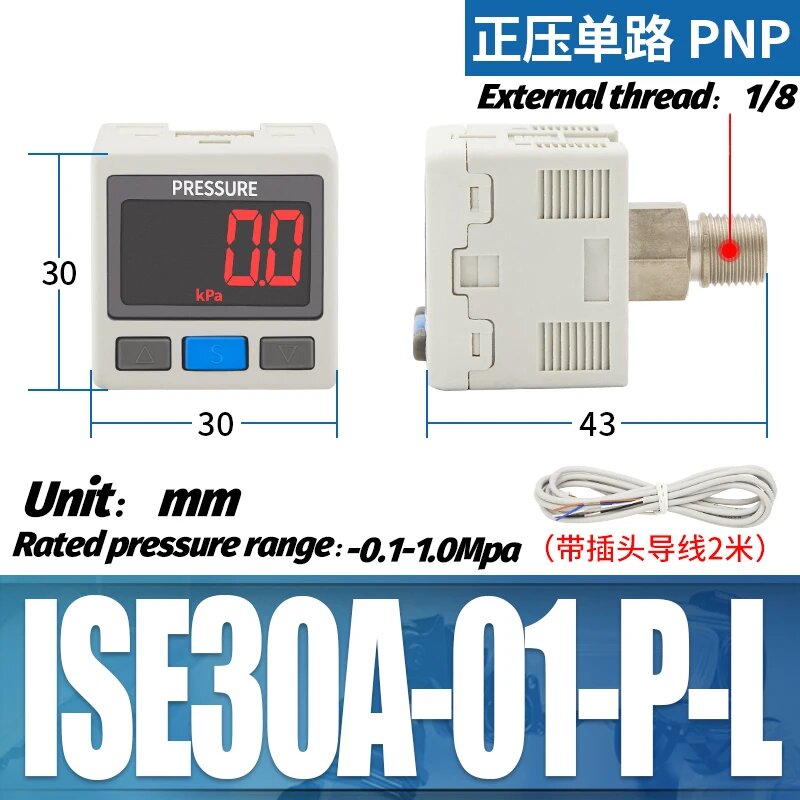 Высокоточный цифровой переключатель давления ISE30A-01-N-L ZSE30A -01-P-L ZSE30AF-01-A-L 40A-01-T цифровой указатель давления GAUG