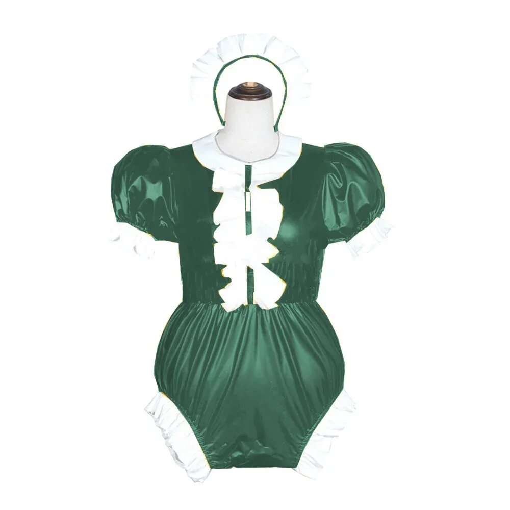 Боди горничной изумрудный, 4XL, Dark Green