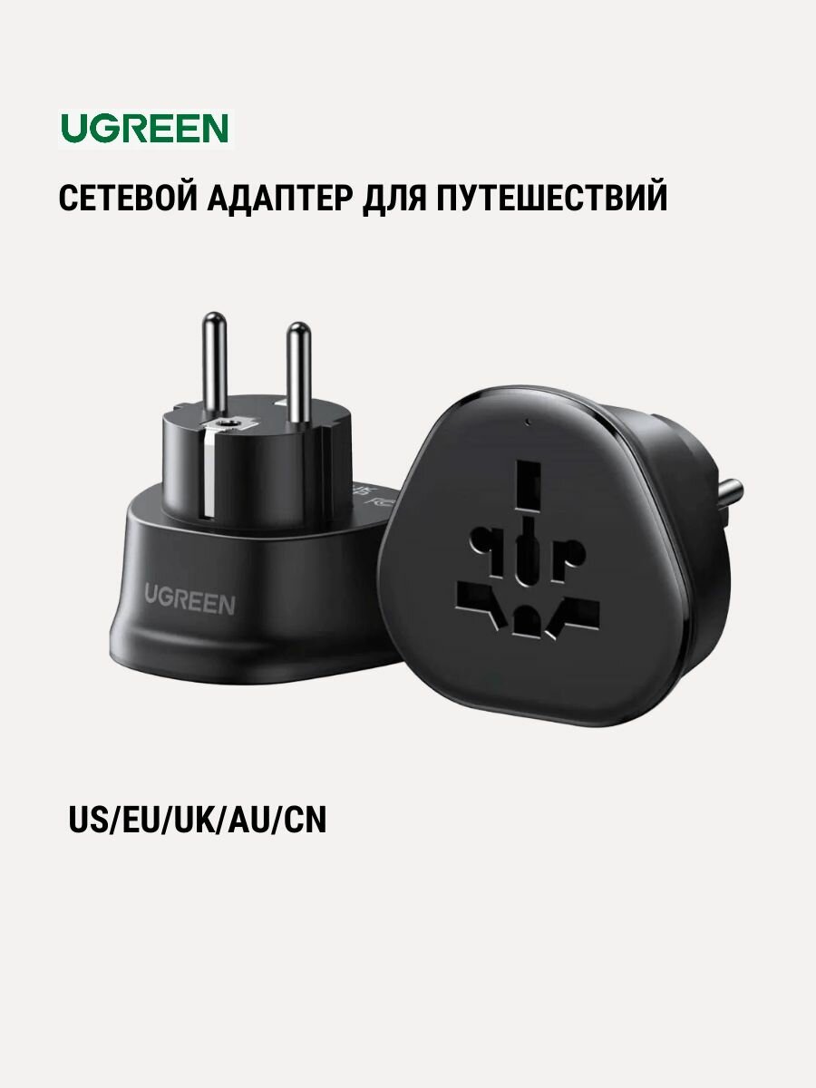 Сетевой адаптер для путешествий UGREEN S500 (95050) Universal Travel Adapter