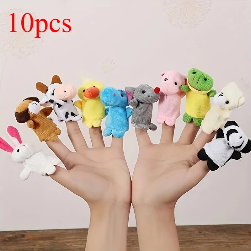 Мини-фигурки животных для пальцев DUTRIEUX 10pcs