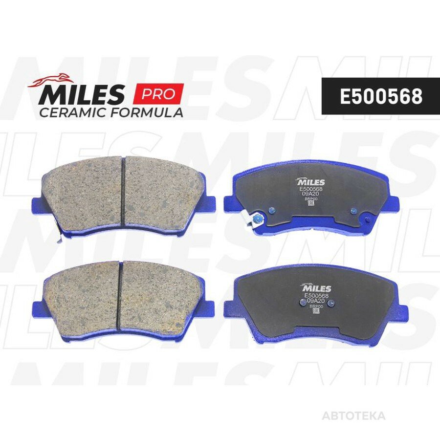 Колодки тормозные HYUNDAI ELANTRA 17- пер. Ceramic MILES E500568
