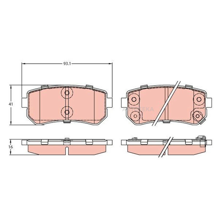 Колодки тормозные KIA CEED/RIO/SPORTAGE/HYUNDAI ACCENT/i20/i30/ix35 задние ZF RUSSIA GDB3421ZFR
