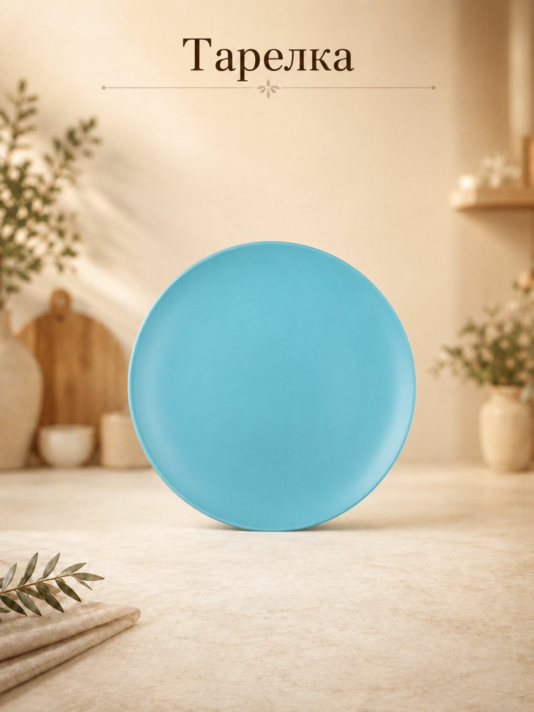 Тарелка NuovaCasa "Color Tiffany" 20 см, глубокая, керамика, 1 шт