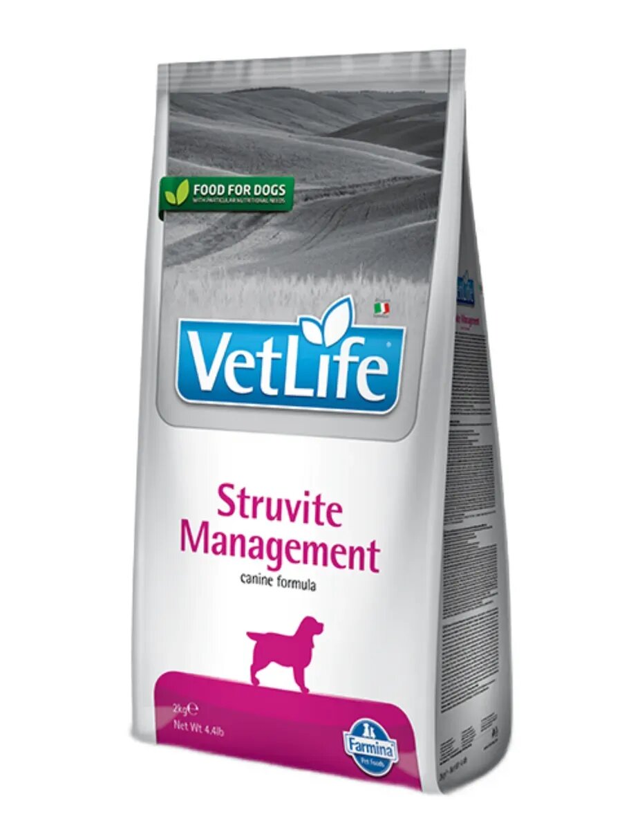 Сухой корм Farmina Vet Life Struvite Management (Фармина) для собак снижение рецидивов струвитного уролитиаза, 2 кг