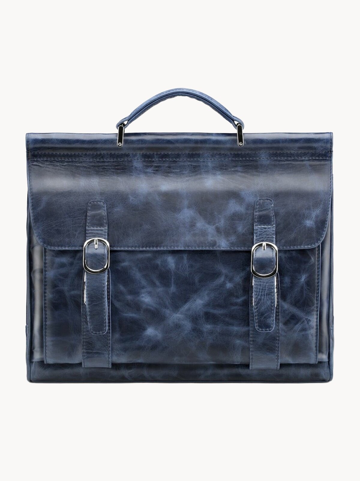 Портфель Кожинка, фактура гладкая, синий