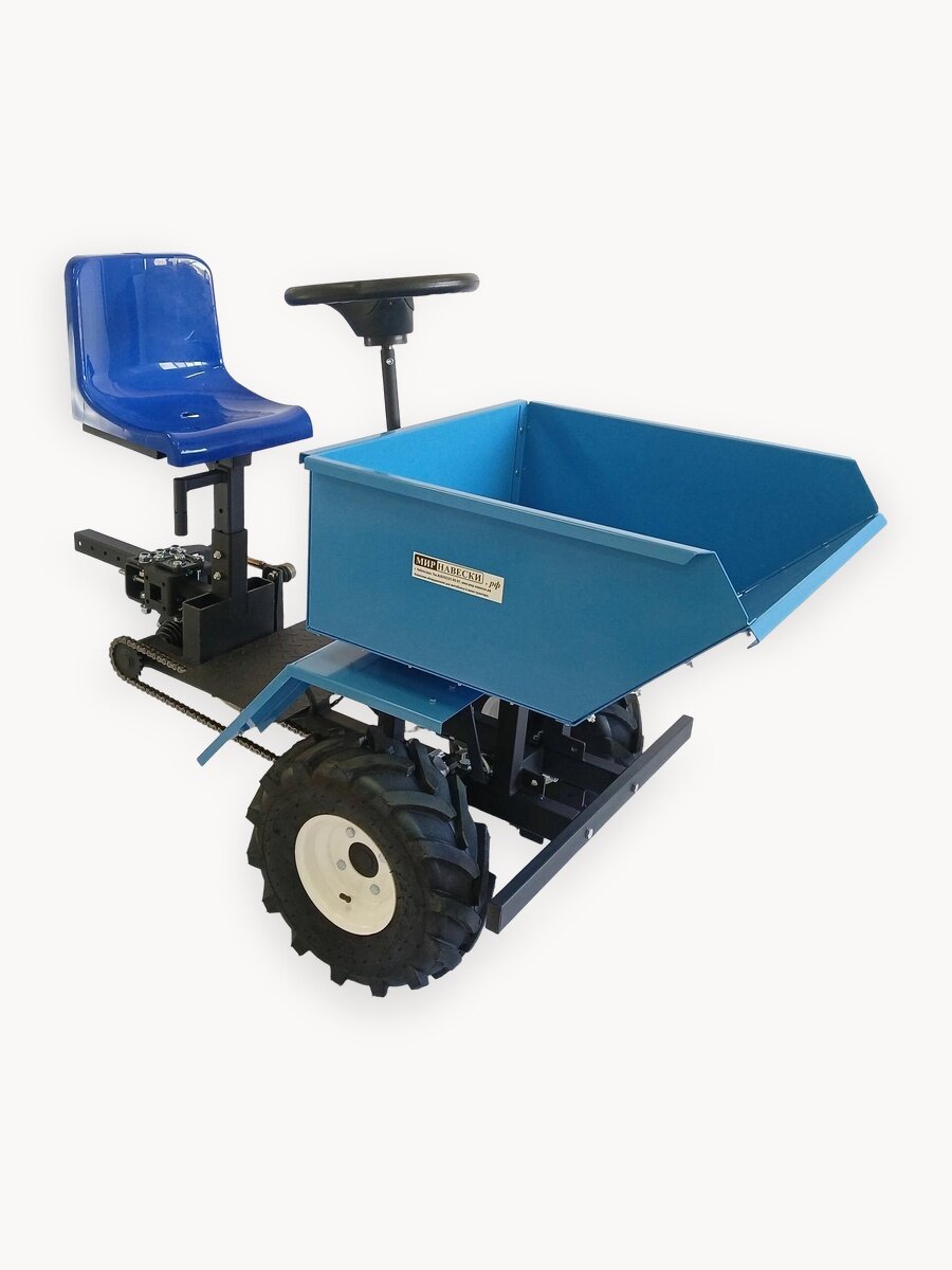 Адаптер передний АПМ-400 (4WD) с рулем для МБ Нева и Ока колеса 19х7.00-8 синий