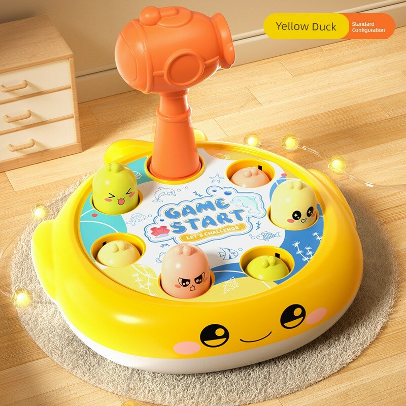 Игра-моль с уточкой для малышей 1-3 лет с молотком и плюшевой игрушкой, интерактивная обучающая игра