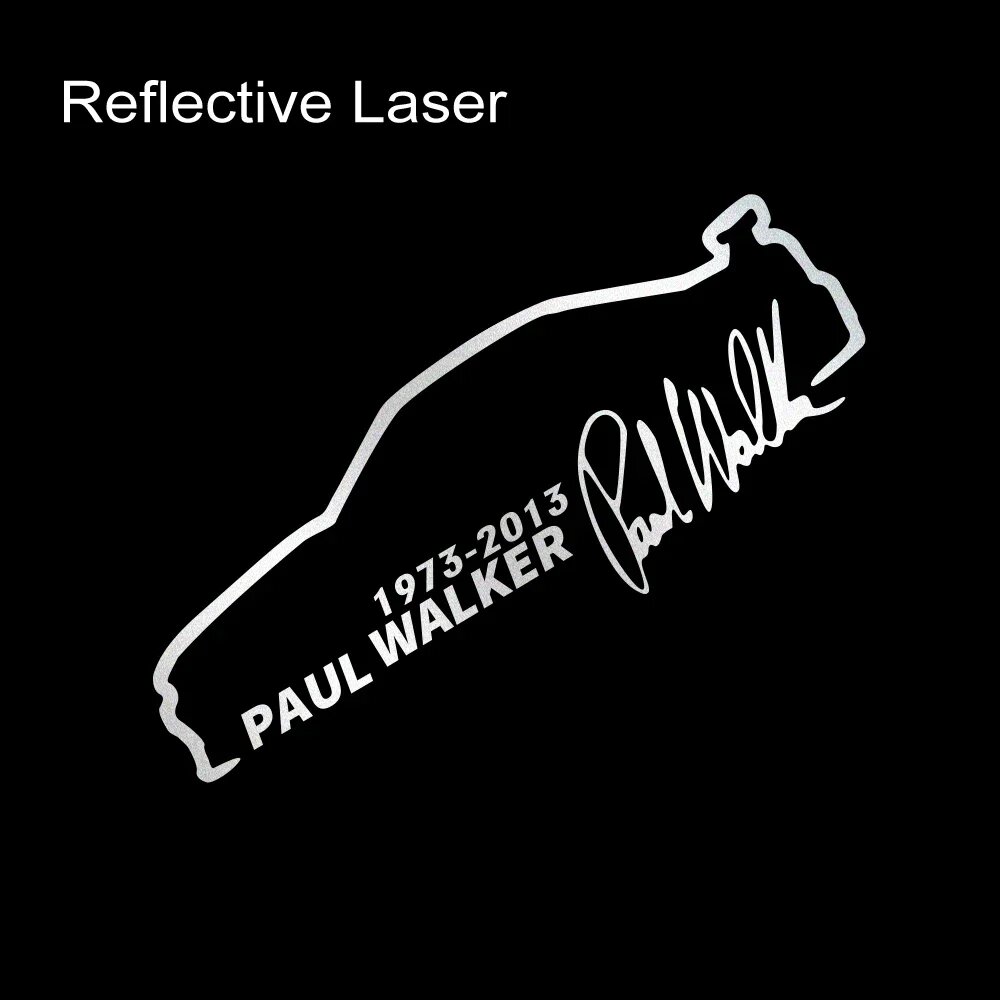 Наклейки Пол Уокер Reflective Silver
