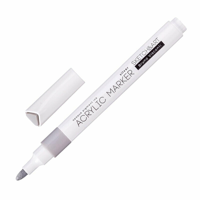 Маркер акриловый Sketch&Art серебряный 22-0131, 1758530