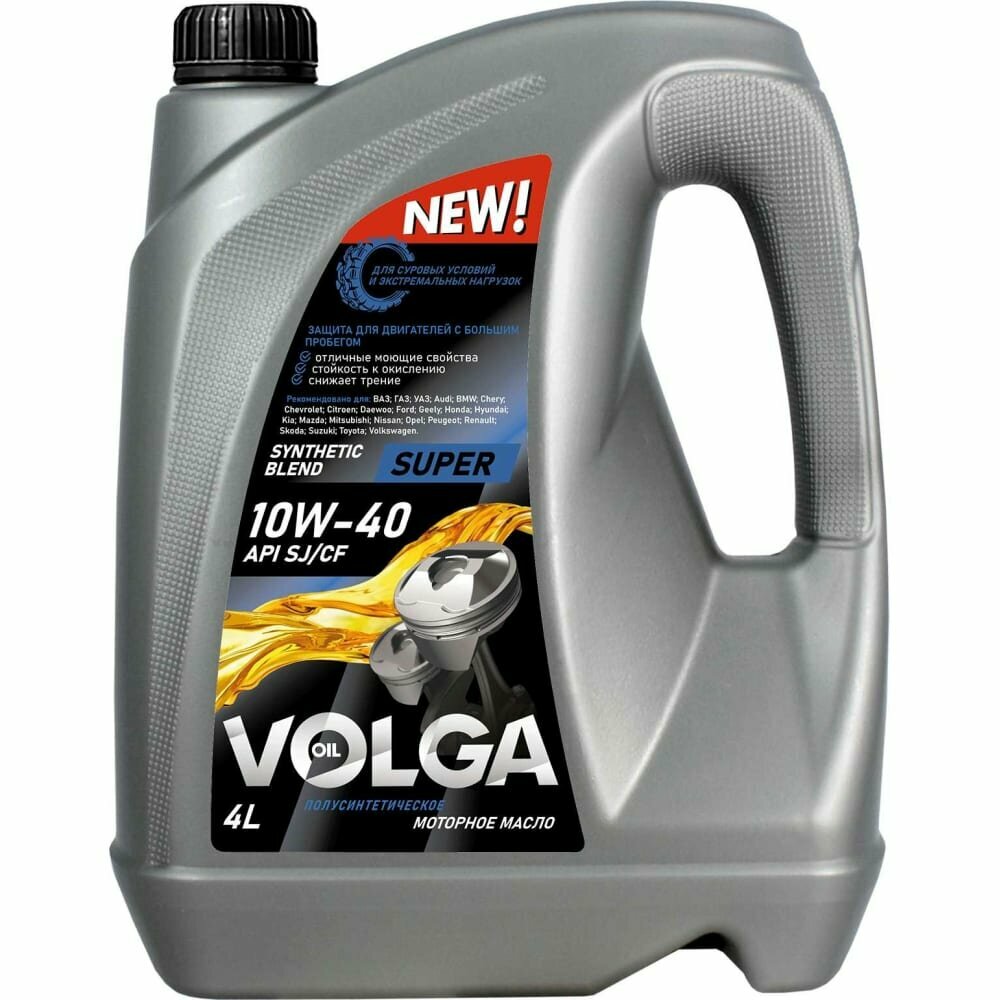 Моторное масло Волга-Ойл Super 10W-40, 4 л 800446, синий