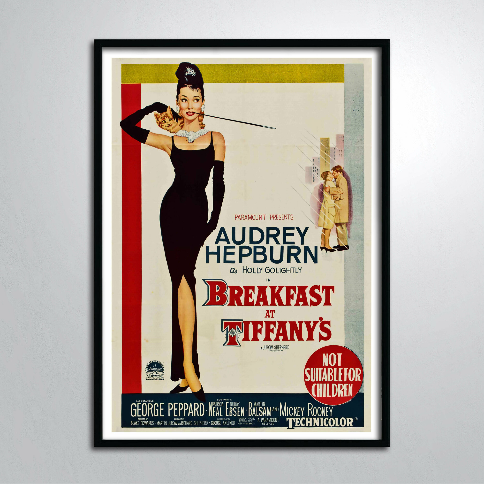 Постер без рамы/Завтрак у Тиффани Одри Хепберн Винтаж Breakfast at Tiffany's