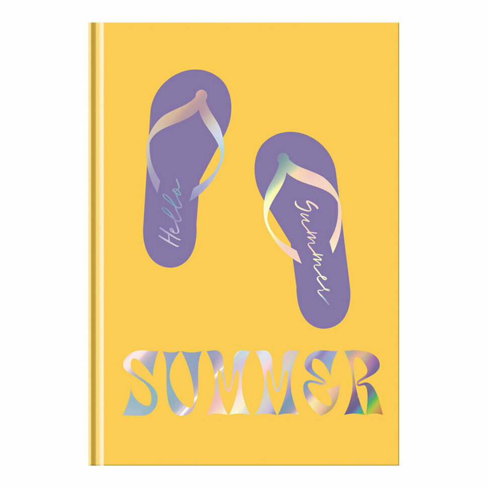 Записная книжка А5 80л. BG "Summer", матовая ламинация, тиснение голографической фольгой, блок в точку, 342963