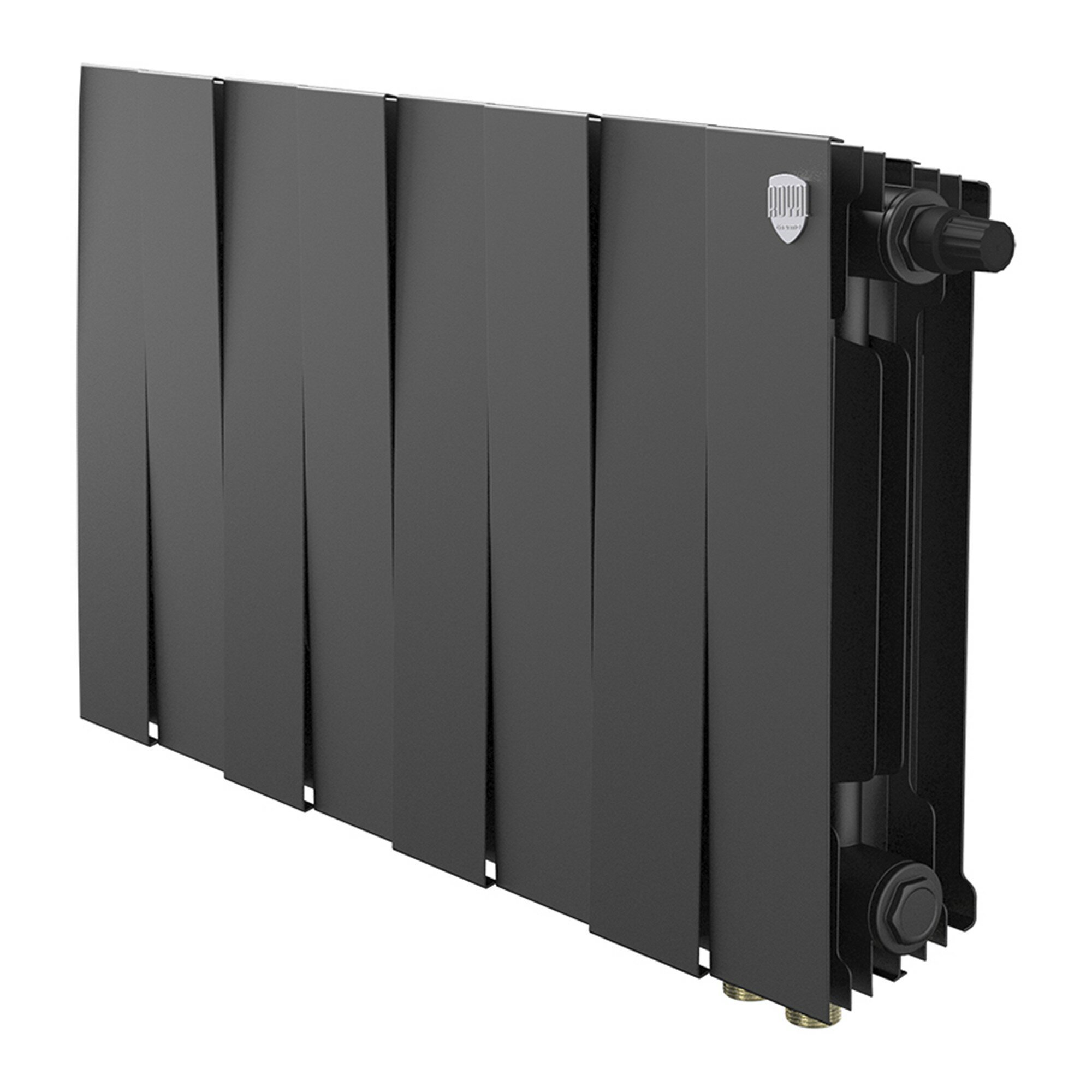Радиатор биметаллический Royal Thermo PianoForte 300 Чёрный VR80 - 8 секц.