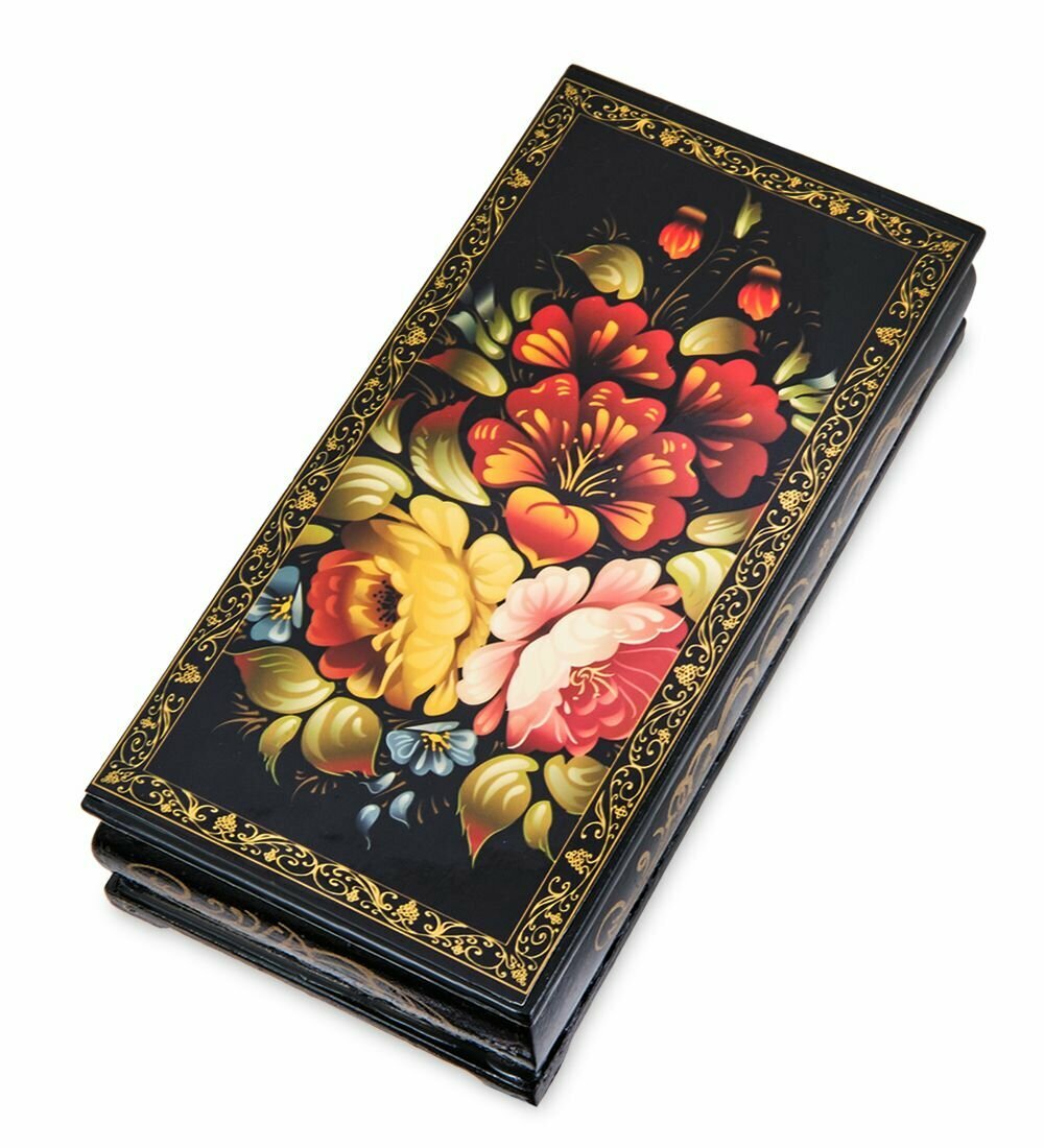 Шкатулка-купюрница в технике декупаж (8х17х4