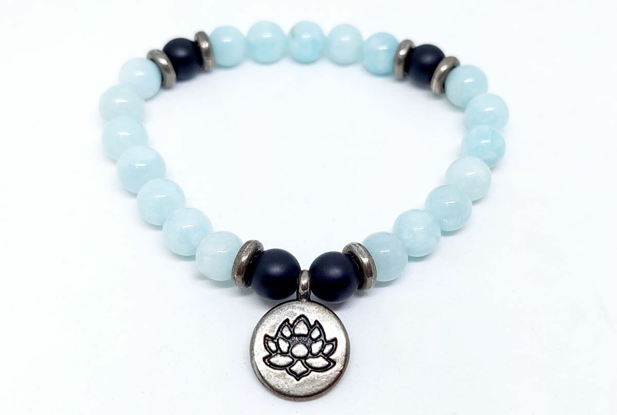 Браслет, аквамарин