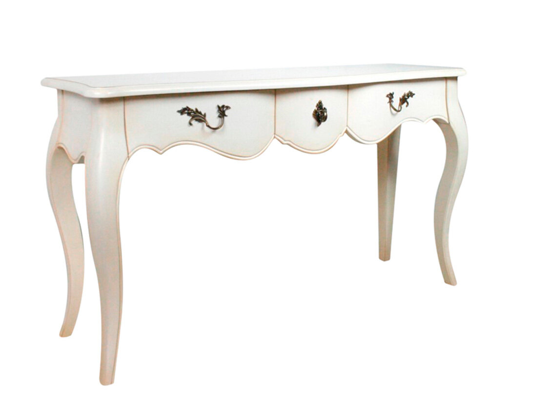 Консоль прованс белая, из дерева
