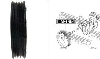 Шкив насоса гидроусилителя руля bmw 3(e36/e46)/5(e39)/x3(e83)