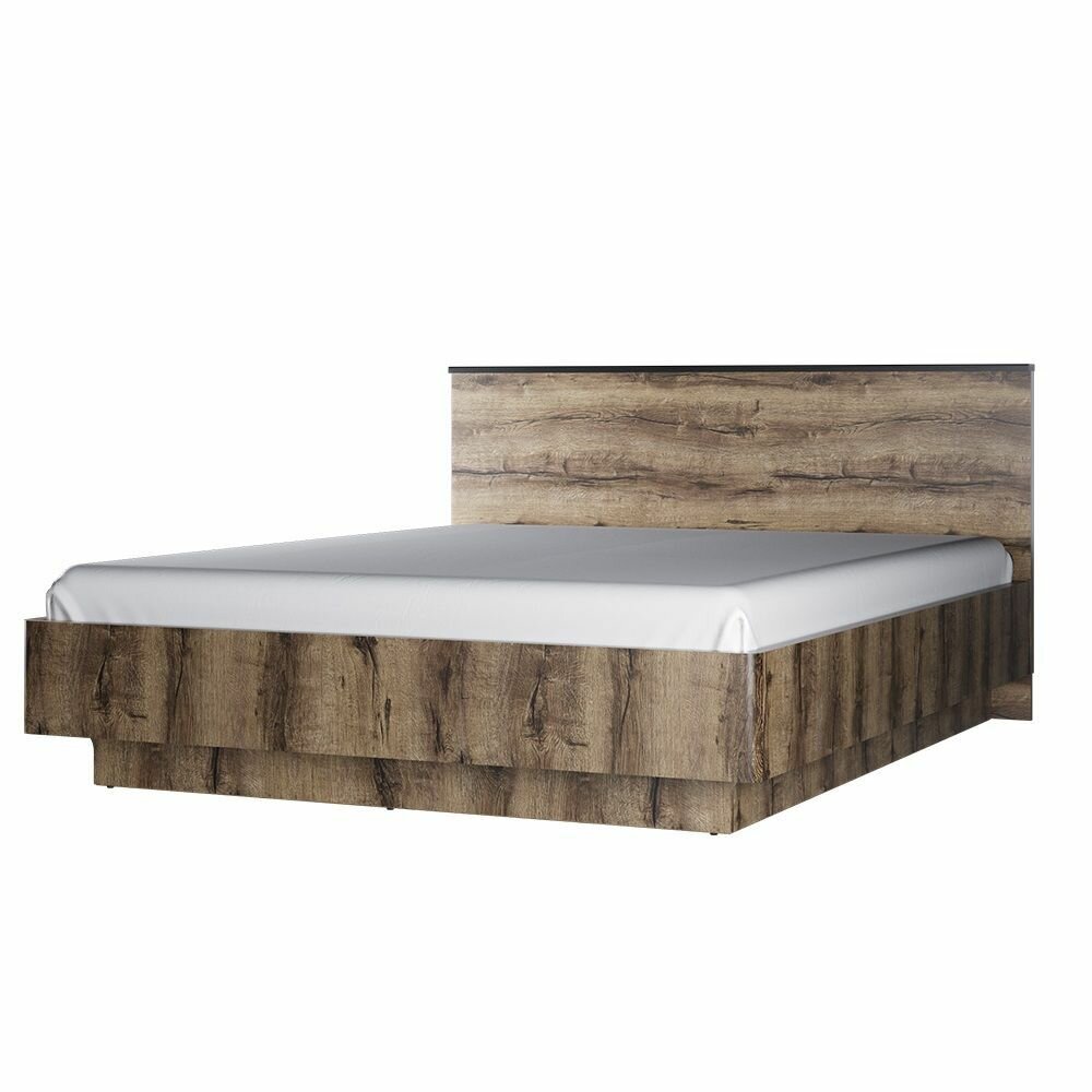 Кровать с подъемником Anrex JAGGER 160, 160 x 200 см, цвет: Дуб монастырский /Черный