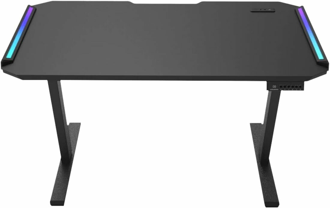 Стол компьютерный геймерский, письменный, игровой, 123 см x 61 см, черный, 1 шт.
