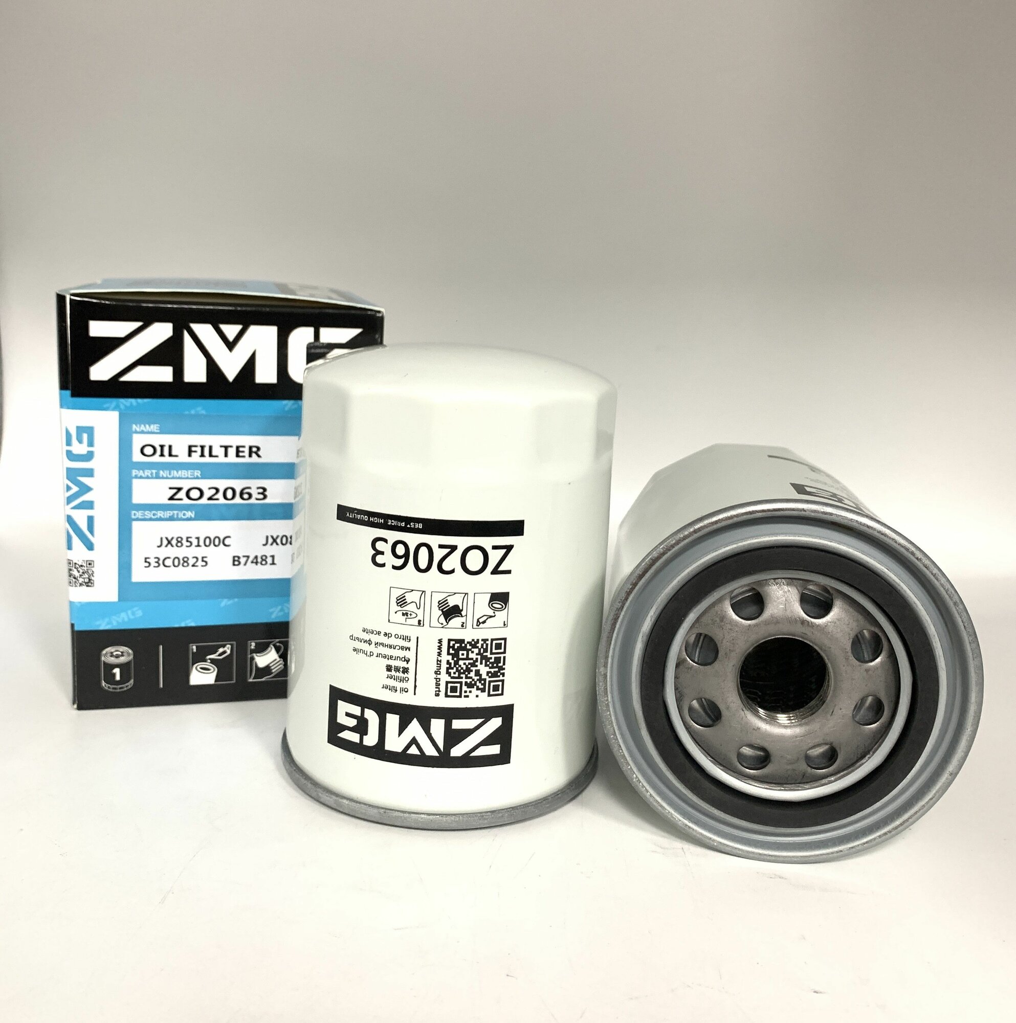 Фильтр масляный ZMG ZO2063 (ST10018; JX85100D; JX0814C; 53C0825; SFO8510; B7451) Foton FT404 Taishan TS554, LiuGong JAC DALIAN, Hangcha Heli