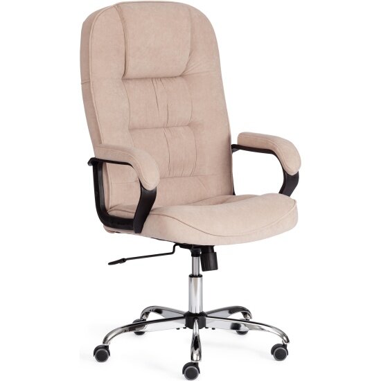 Кресло офисное Tetchair СН9944 (22) хром флок , бежевый, 7
