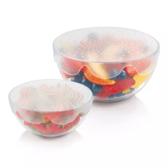 Крышки Tescoma эластичные 4FOOD силиконовые 17 и 23 см, набор из 2 шт. (897110)