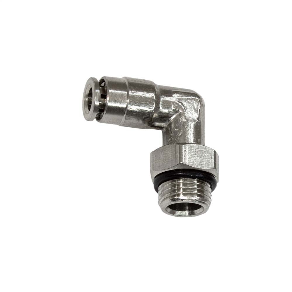 Пневмофитинг цанговый L-образный Cn-L1/8M-4 для полиуретановых и рильсановых трубок, Арт. 5499