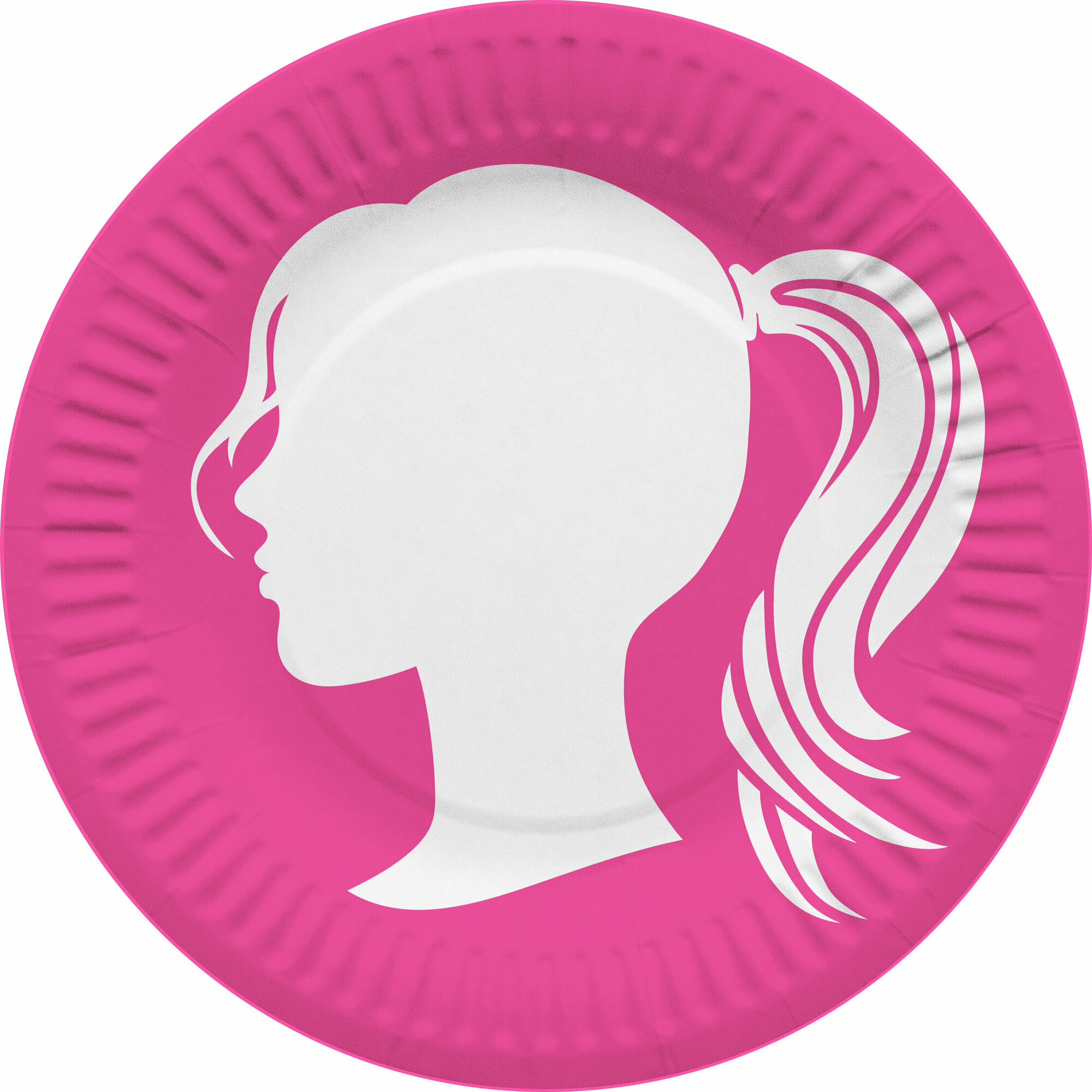 Тарелки (7'/18 см) Красотка, Розовый, 6 шт.
