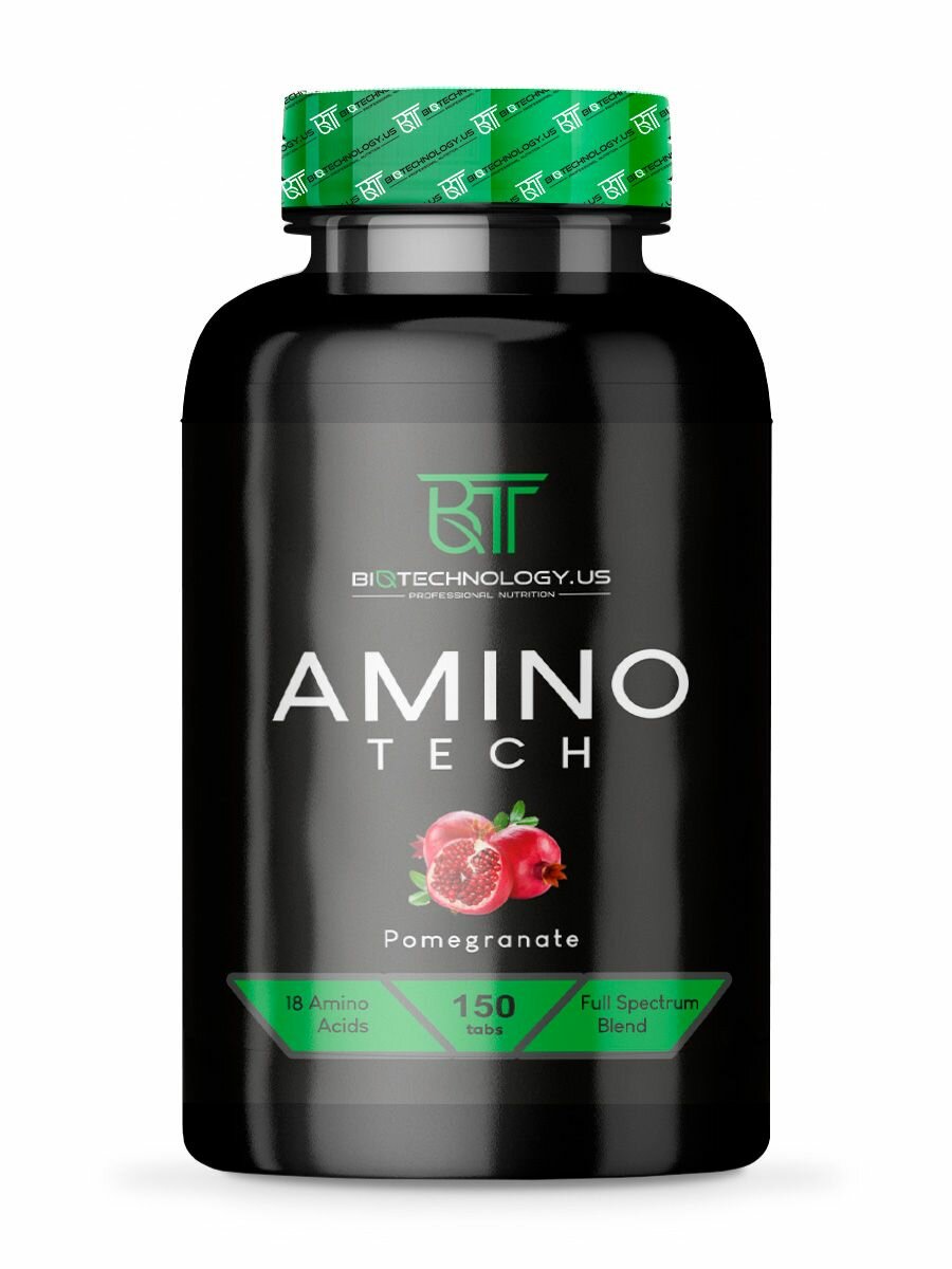 Biotechnology.US Amino Tech 150таб (гранат) аминокислоты в таблетках комплекс