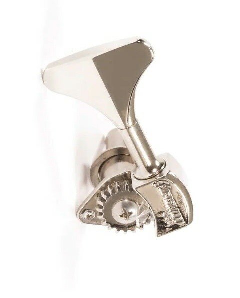 Колки 4 в линию для бас-гитары HIPSHOT Ultralite HB6 Y 3/8" 20650SNT, Y бутон, (14 мм), реверсные, никель