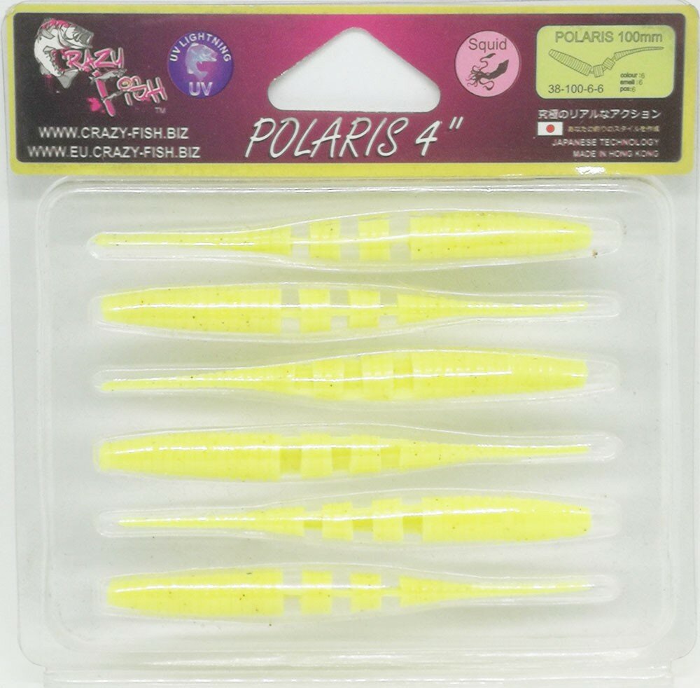 Силиконовая приманка Crazy Fish POLARIS 4 38-100-6-6