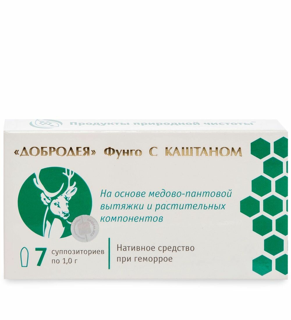 'Добродея' Фунго с каштаном - Крем-мазь натуральная нативная (в суппозиториях)