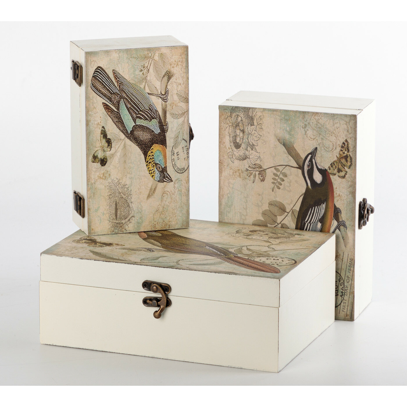 Шкатулка набор 3 шт Casaentera CE04-29-527 бежевый 230х170х90