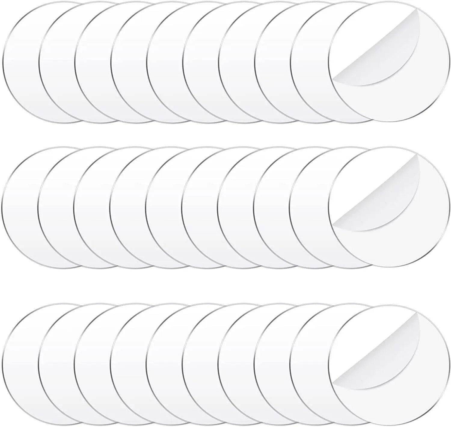 Прозрачные акриловые диски YH-Round 40mm 25pcs