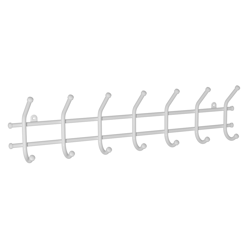 Вешалка настенная "Норма 7" Белый, для верхнй одежды, 7 крючков, белая