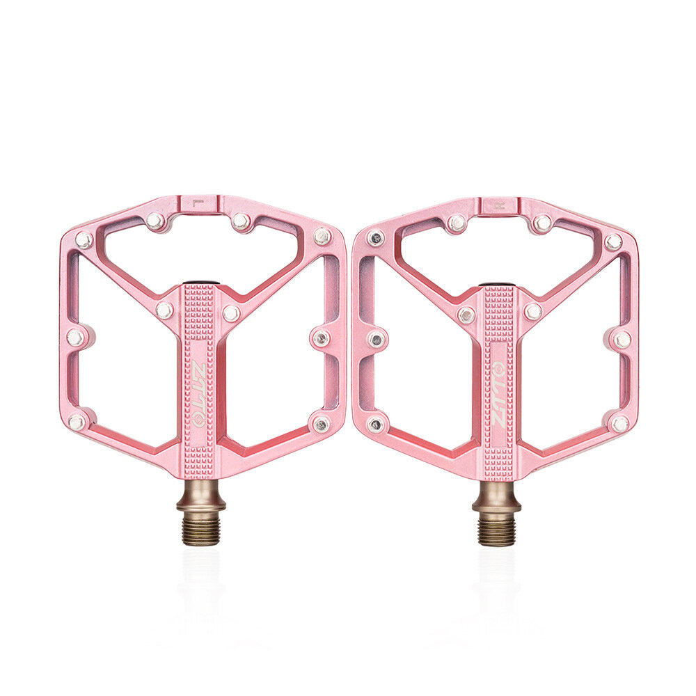 ZTTO 1 Пара Велосипедных Педалей Из Алюминиевого Сплава с 3 Подшипниками, Велосипедные Платформы, Плоские Педали 9/16 Дюйма с Противоскользящими Гвоздями для Горного Велосипеда, Шоссейного Велосипеда