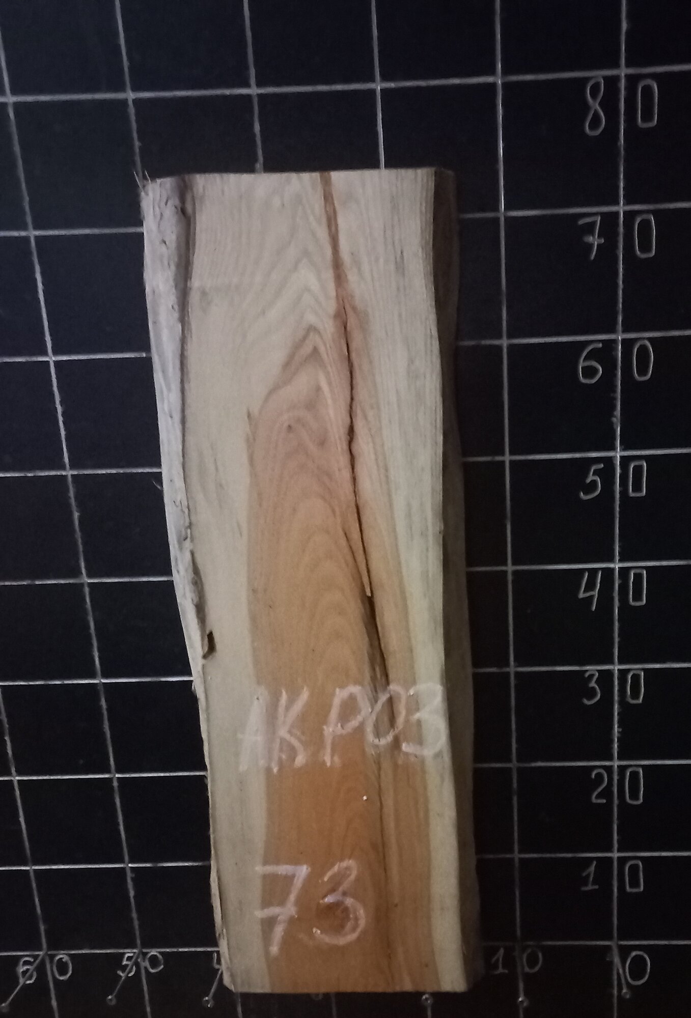 Слэб Доклес "Акация Розовая №73", необрезной сорт, 3x21x70 см