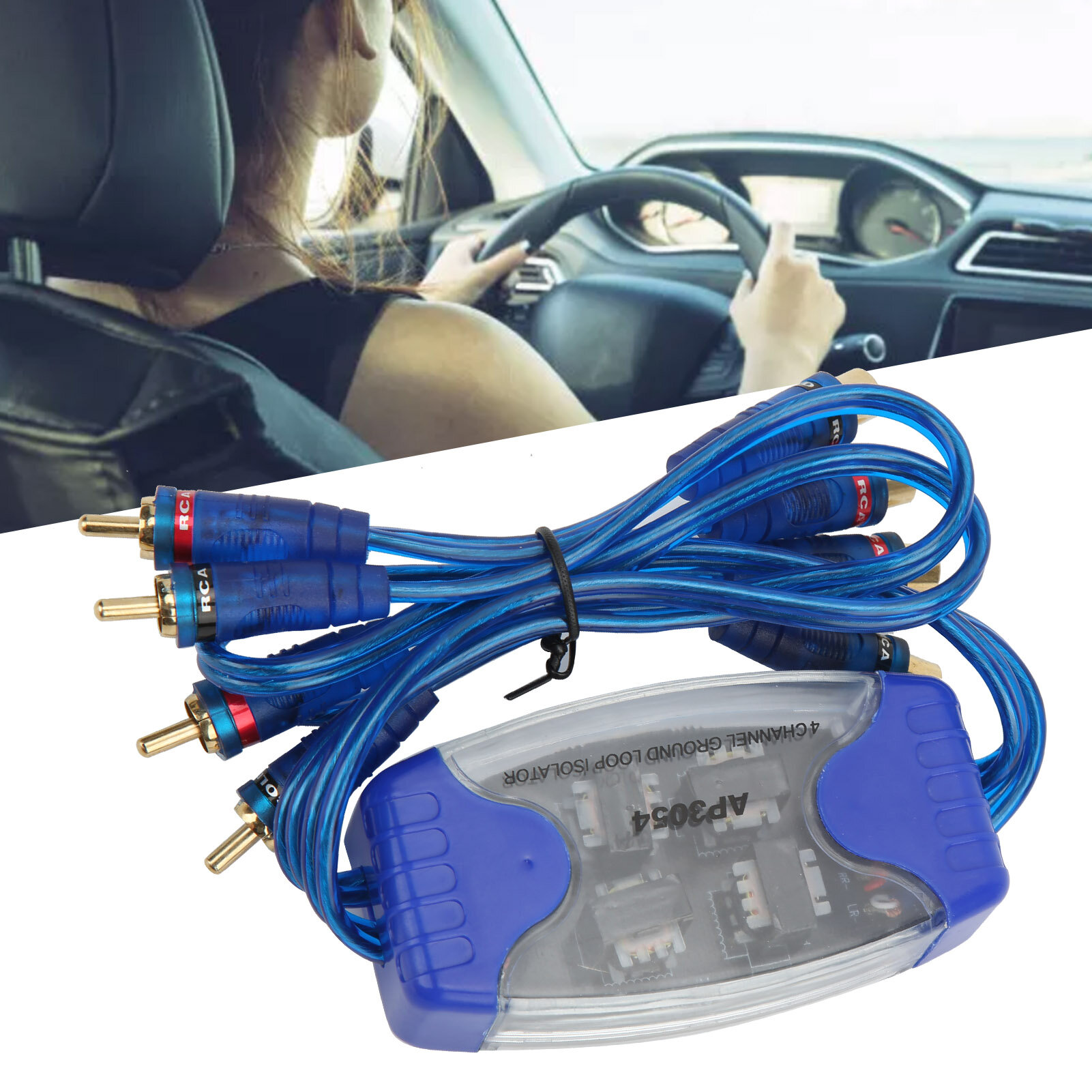 Грунтовой изолятор петли автомобильный 4 канальный с золотым покрытием изолятор шумоподавитель для автомобиля 50W 100W ABS