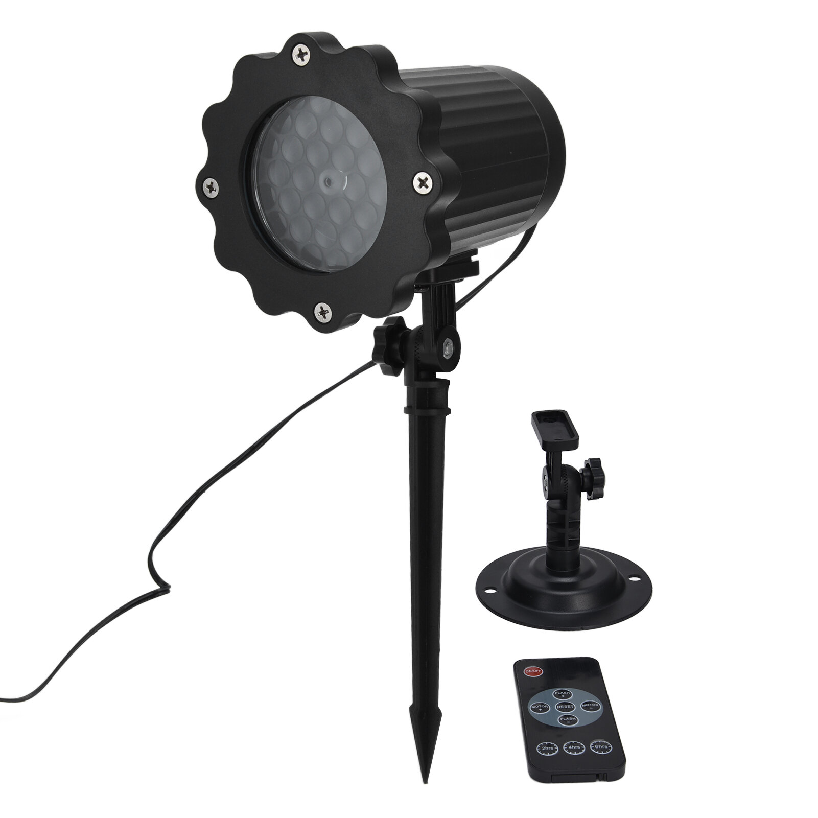 Рождественский проекционный светильник в виде снежинки, IP65, пульт в комплекте