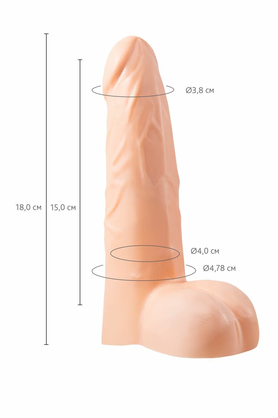 Фаллопротез RealStick Strap-On Alister, TPE, телесный, 15 см RealStick Фаллопротез RealStick Strap-On Alister, TPE, телесный, 15 см